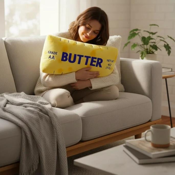 Butter Pillow, Butter Stick Plush Pillow, 32" Funny Novelty Stuffed Toy ...