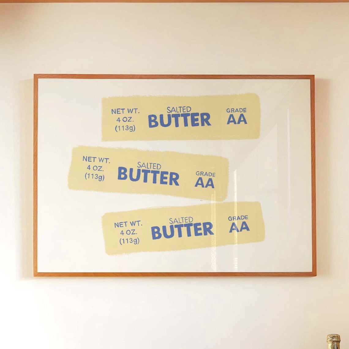 Butter Print, Art, Cute Kitchen Decor, Butter Art Print, Trendy Wall ...