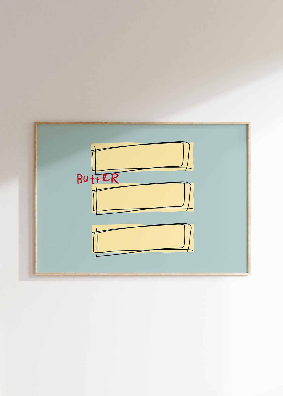 Butter Print Trendy Kitchen Wall Art Food Poster Colorful Cooking Print ...