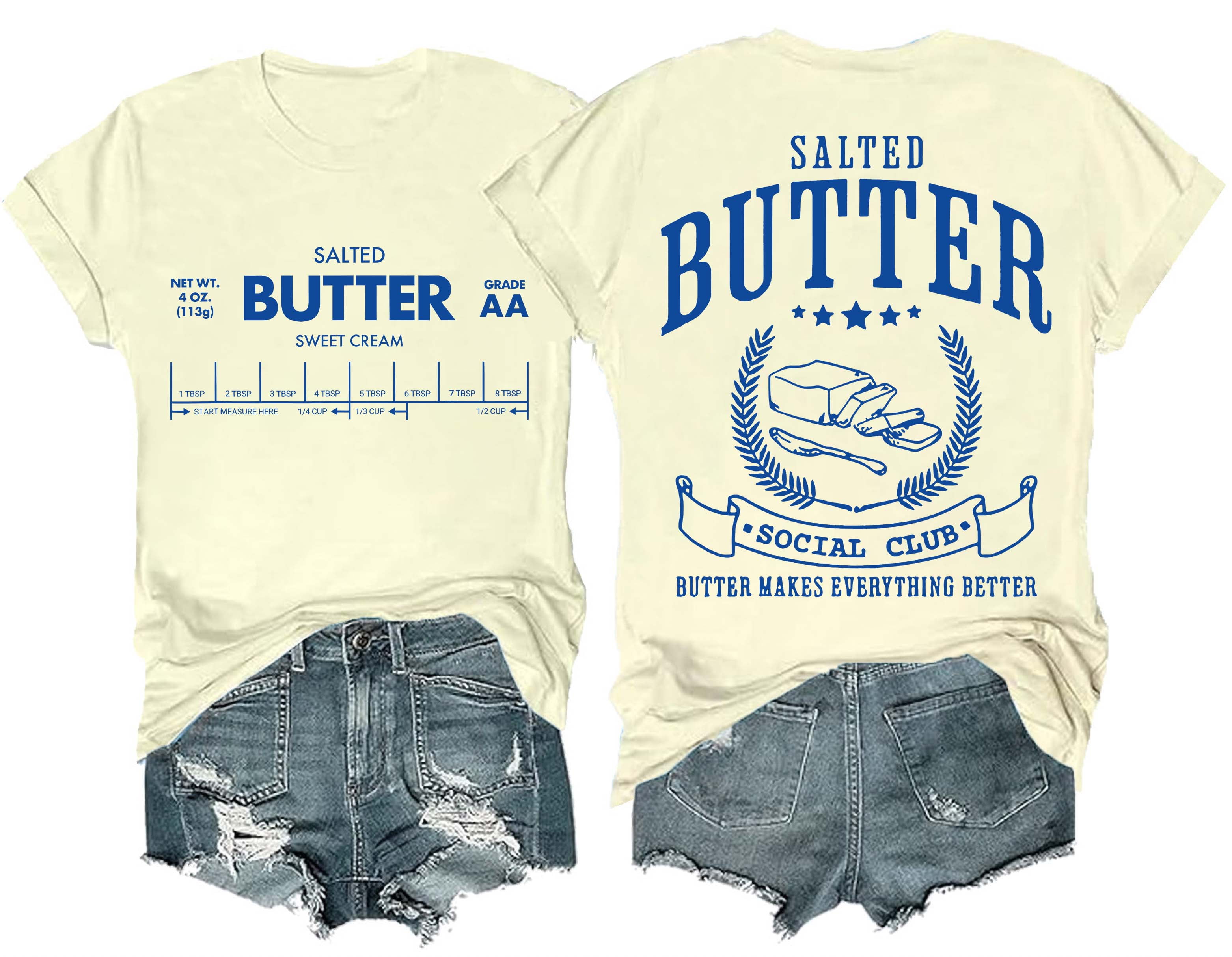 Butter Shirt, Salted Butter T-Shirt, For Men Women - Walmart.com