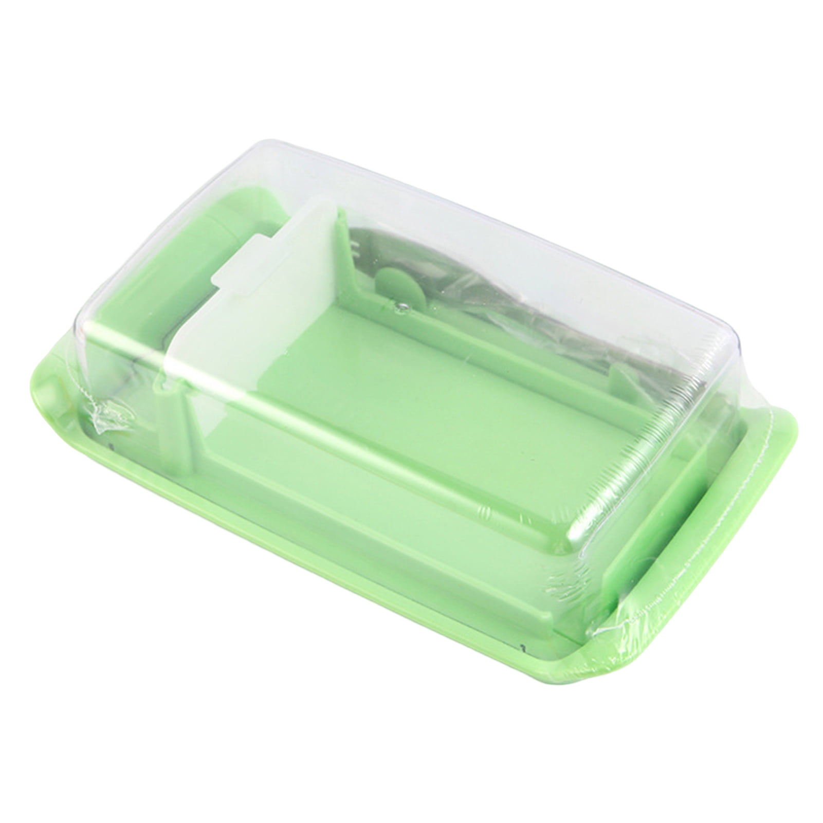 Butter Slicer Box - Plastic Butter Cutter Dish with Transparent Lid ...