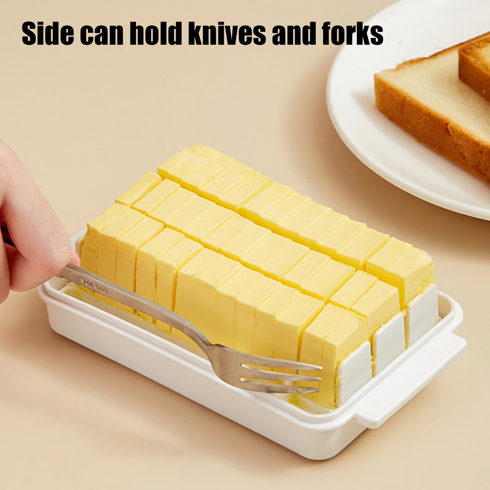 Butter Slicer Cutter Box for Refrigerator Cheese Storage Easy Clean ...