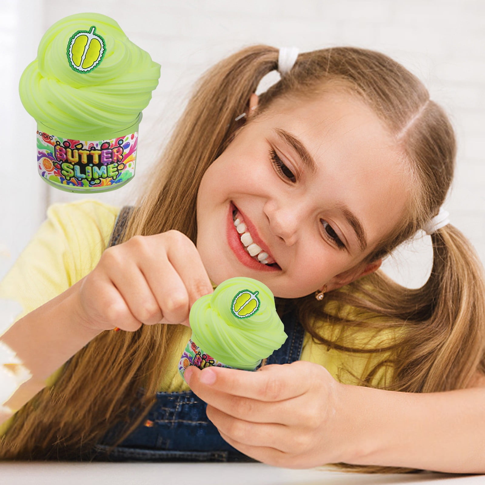 Butter Slime Cloud Slime Peach Slime - Fluffy Crunchy Non Sticky Slime ...