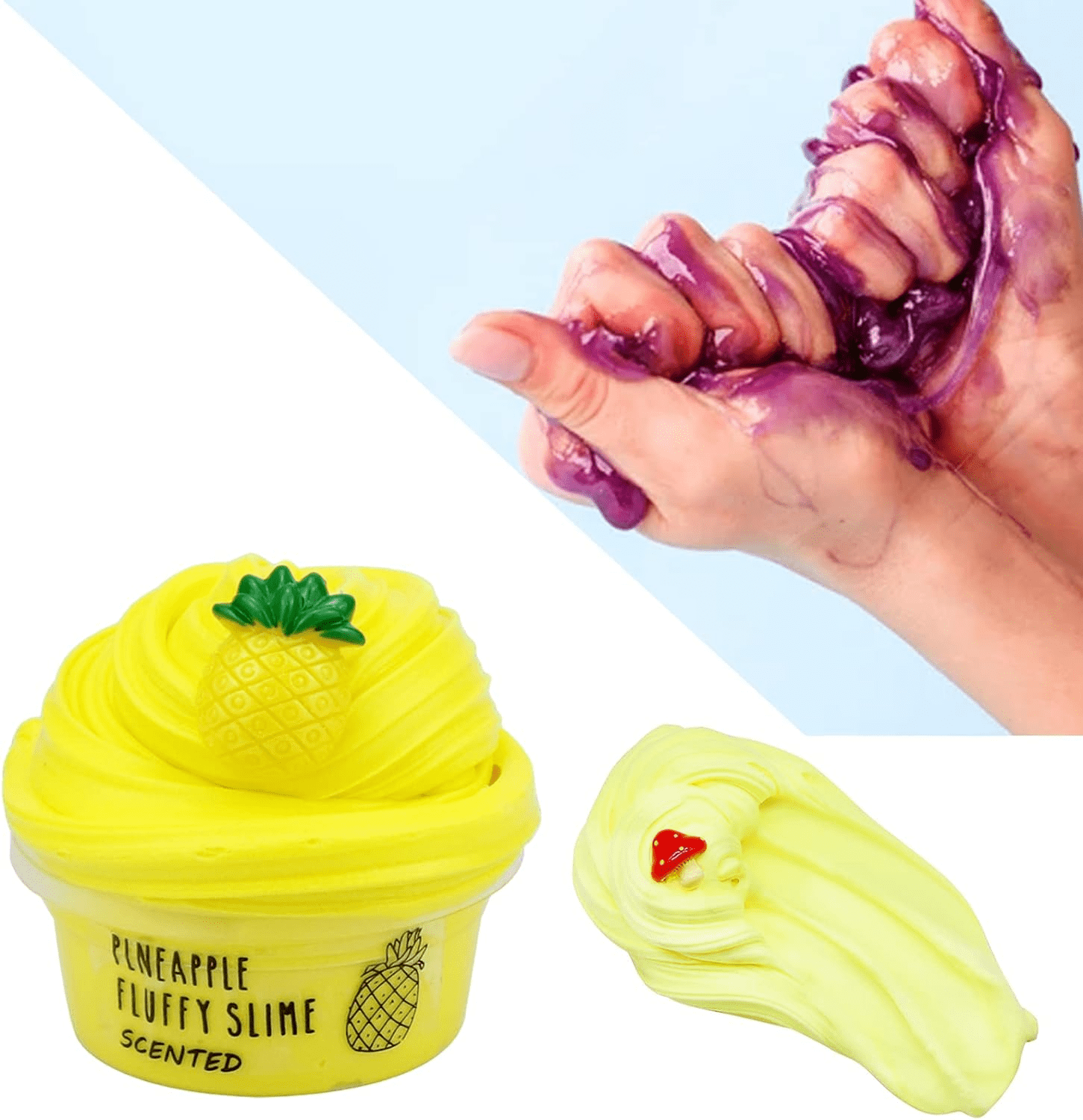 Butter Slime Kit, 1 Pack 60ml Slime Sludge Toy with Charm Fruits ...