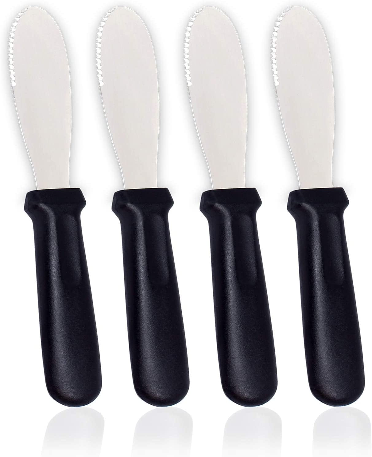 Butter Spreader Knives | 4 PCS Wide Blade Stainless Steel Spreader ...