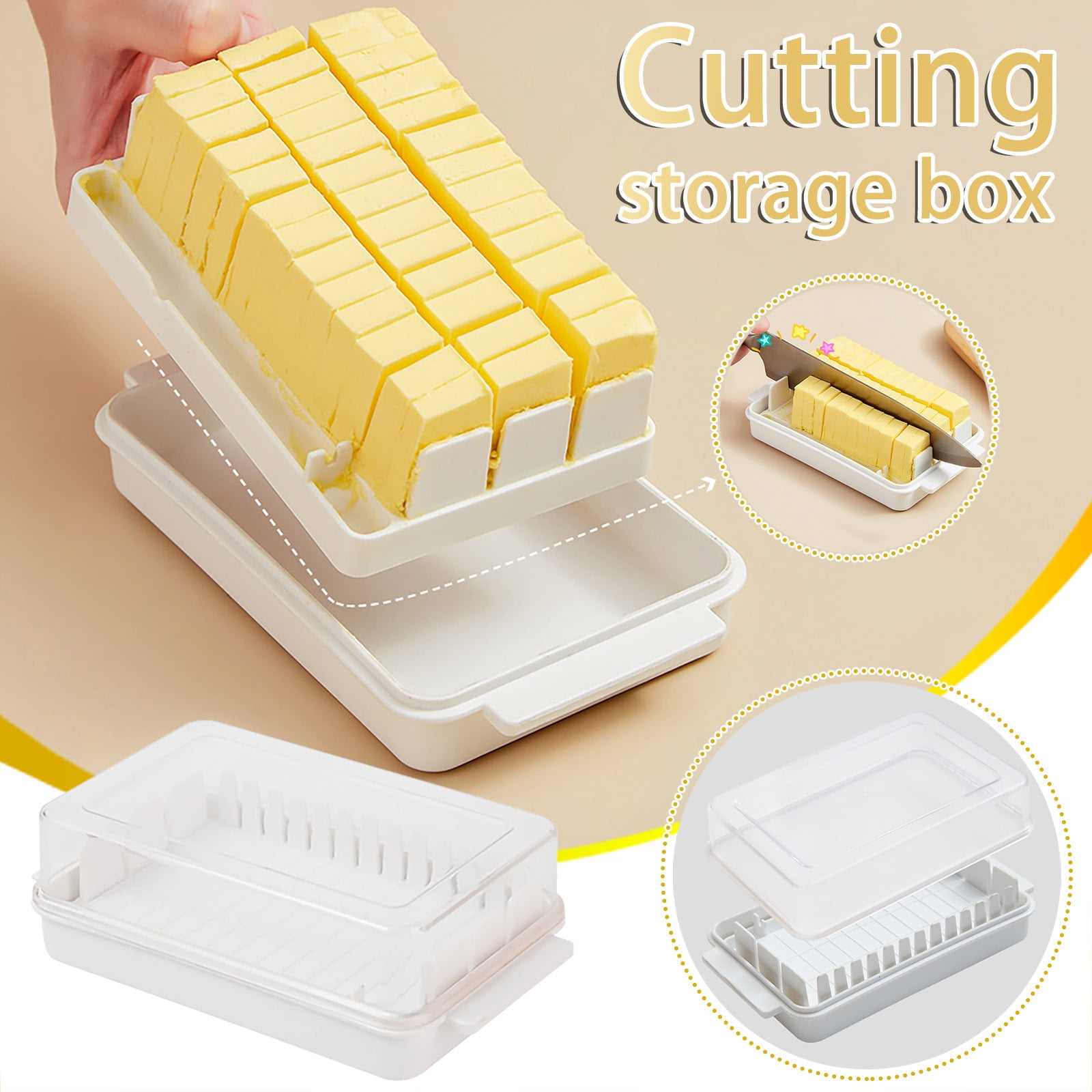 Butter Storage Box, Sealed Fresh-keeping Container, Transparent Lid ...