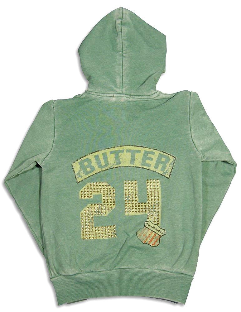 Butter Super Soft Long Sleeve Screen Print and Embellished Zip Hoodie ...