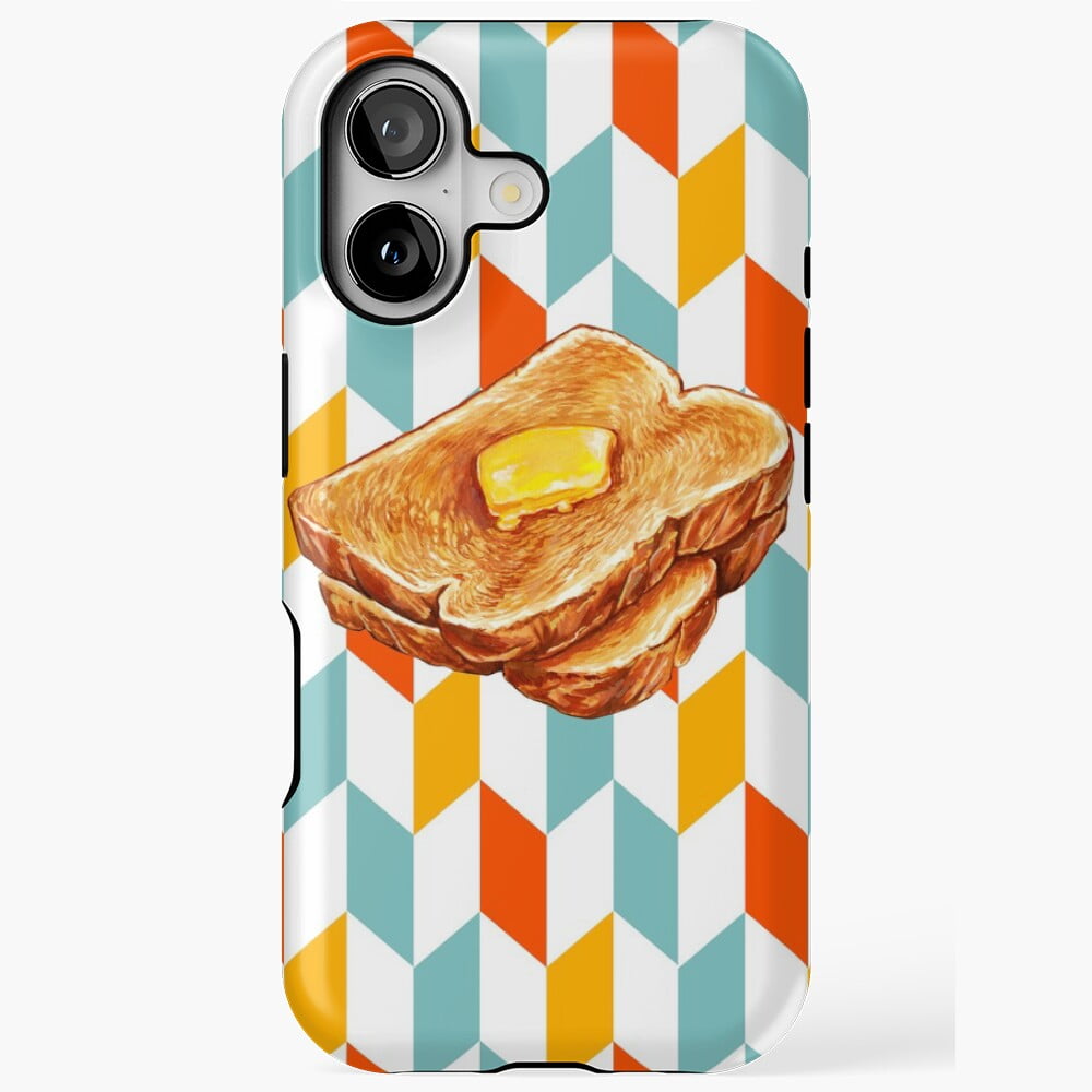Butter Toast Cute Food Cartoon Artwork Tough Case for iPhone 17 to 11 ...