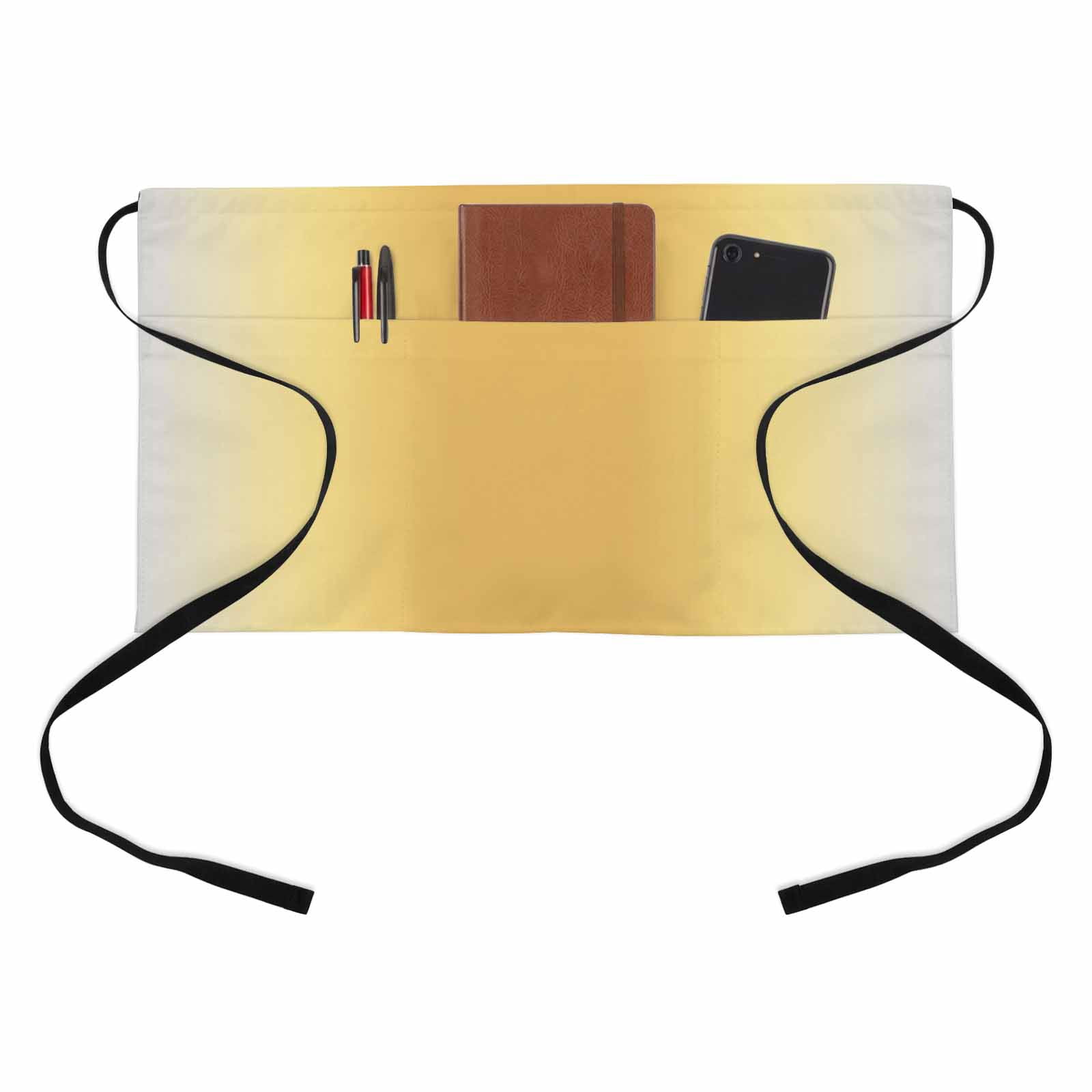 Butter Yellow Kitchen Restaurant Half Waist Apron, Forest Gray Yellow ...