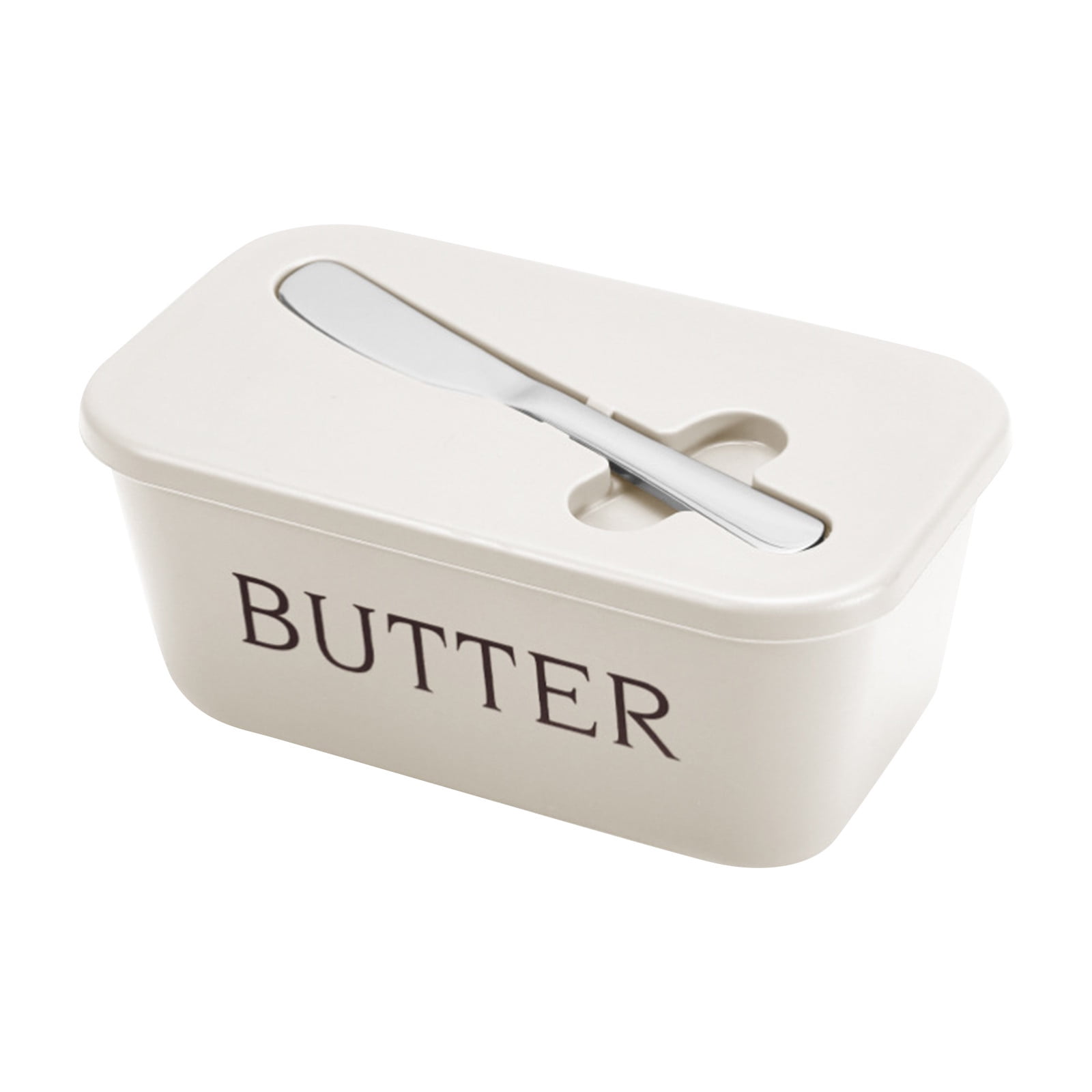Butter dish with lid and knife, BPA-free food-grade plastic butter ...