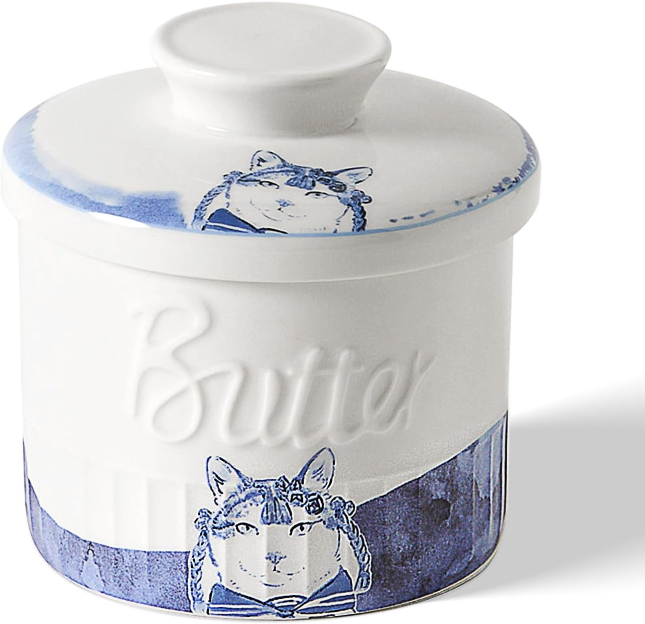 Butter jar with a drain top for applying butter as needed, ceramic ...