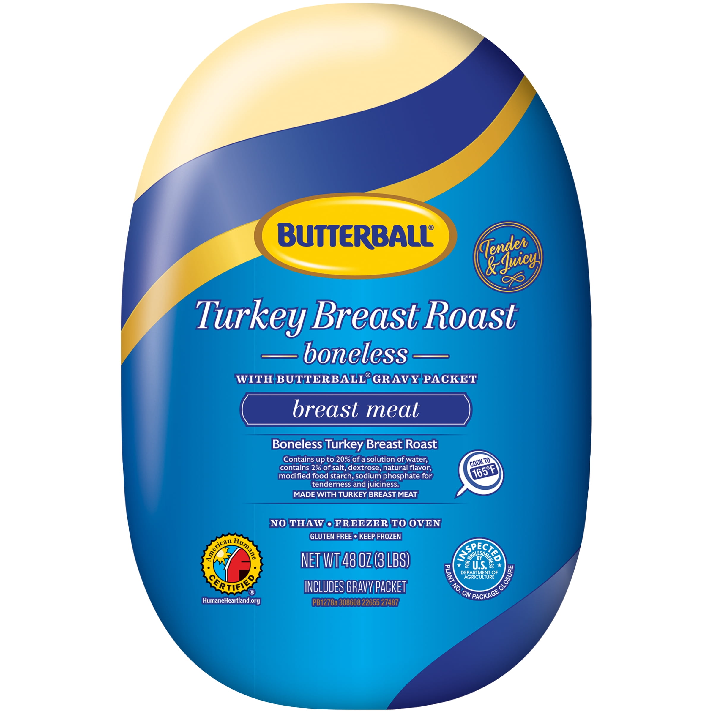 Butterball Boneless Turkey Breast Roast With Gravy Packet Frozen 3