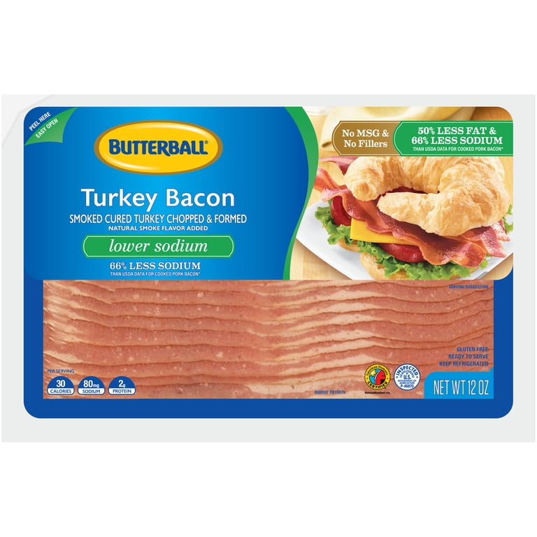 Butterball Lower Sodium Turkey Bacon 12, 51% OFF