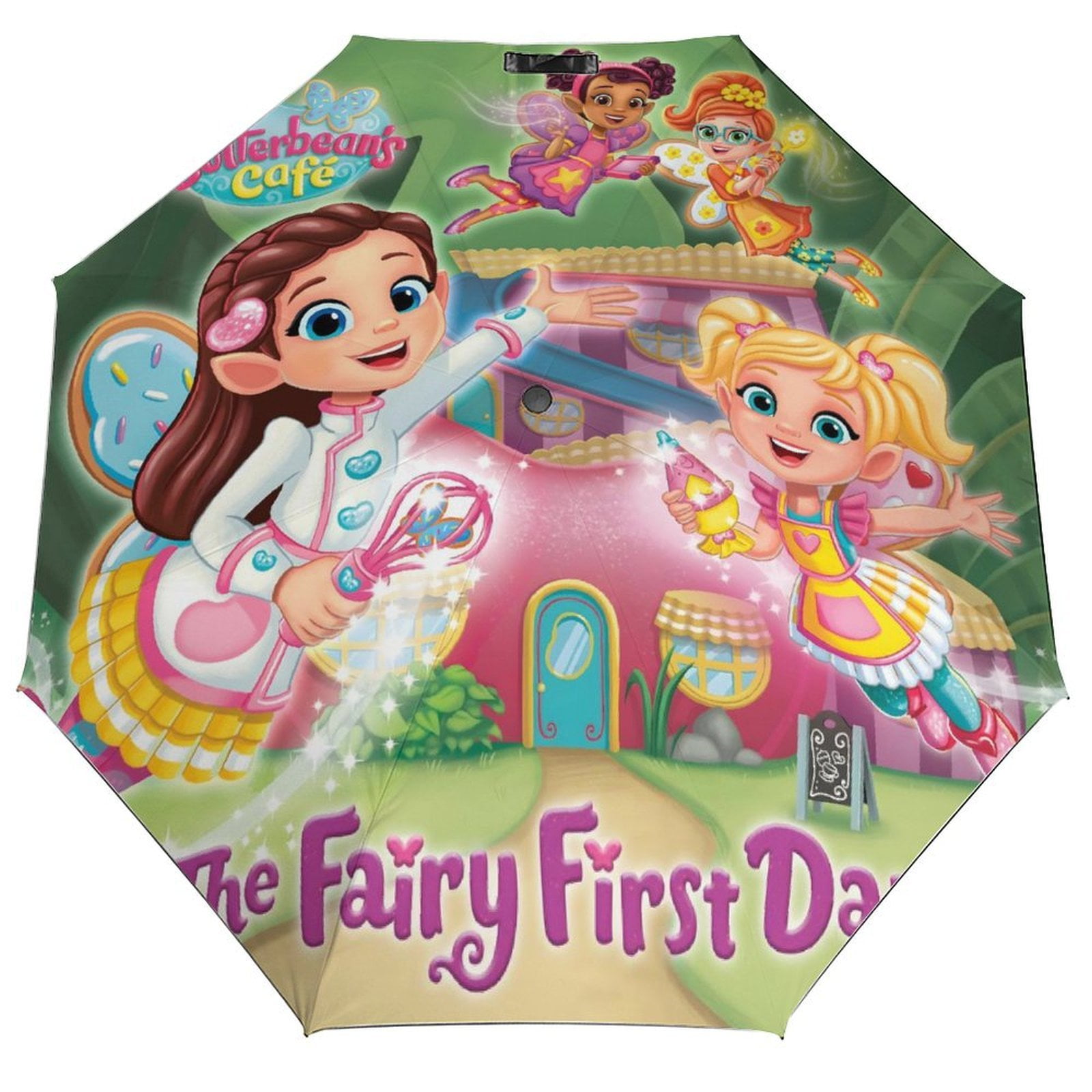 Butterbean's Cafe-theme 3 Fold Auto Umbrella sunshade for Outdoor ...