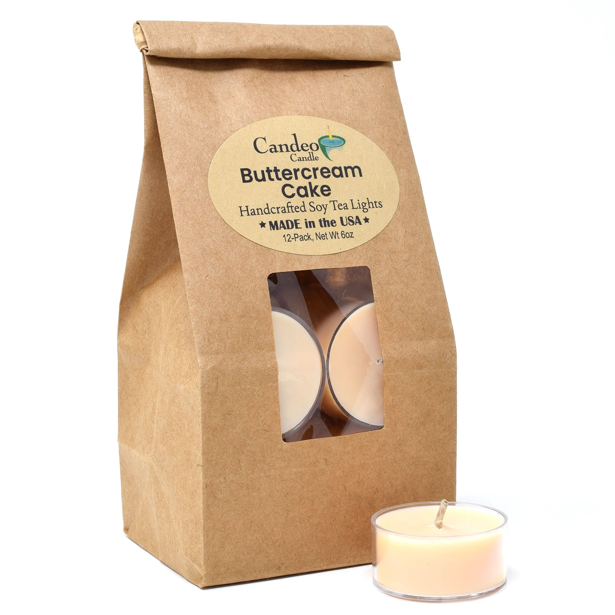 Buttercream Cake, Soy Tea Light 12-Pack - Walmart.com