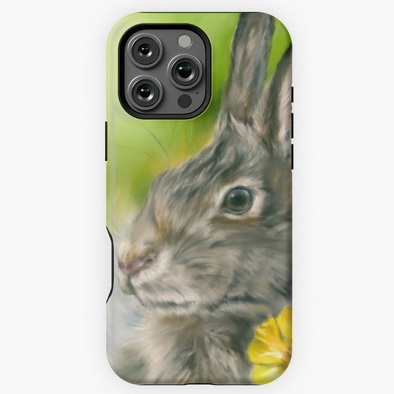 Buttercup Bunny Rabbit Portrait Cute Floral Art Phone Case for iPhone ...