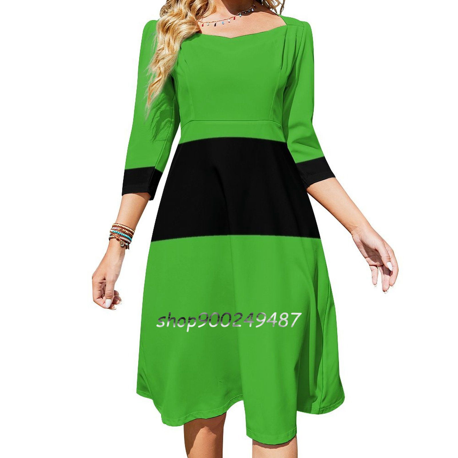 Buttercup'S Dress Flare Dress Square Neck Dress Elegant Female Fashion ...