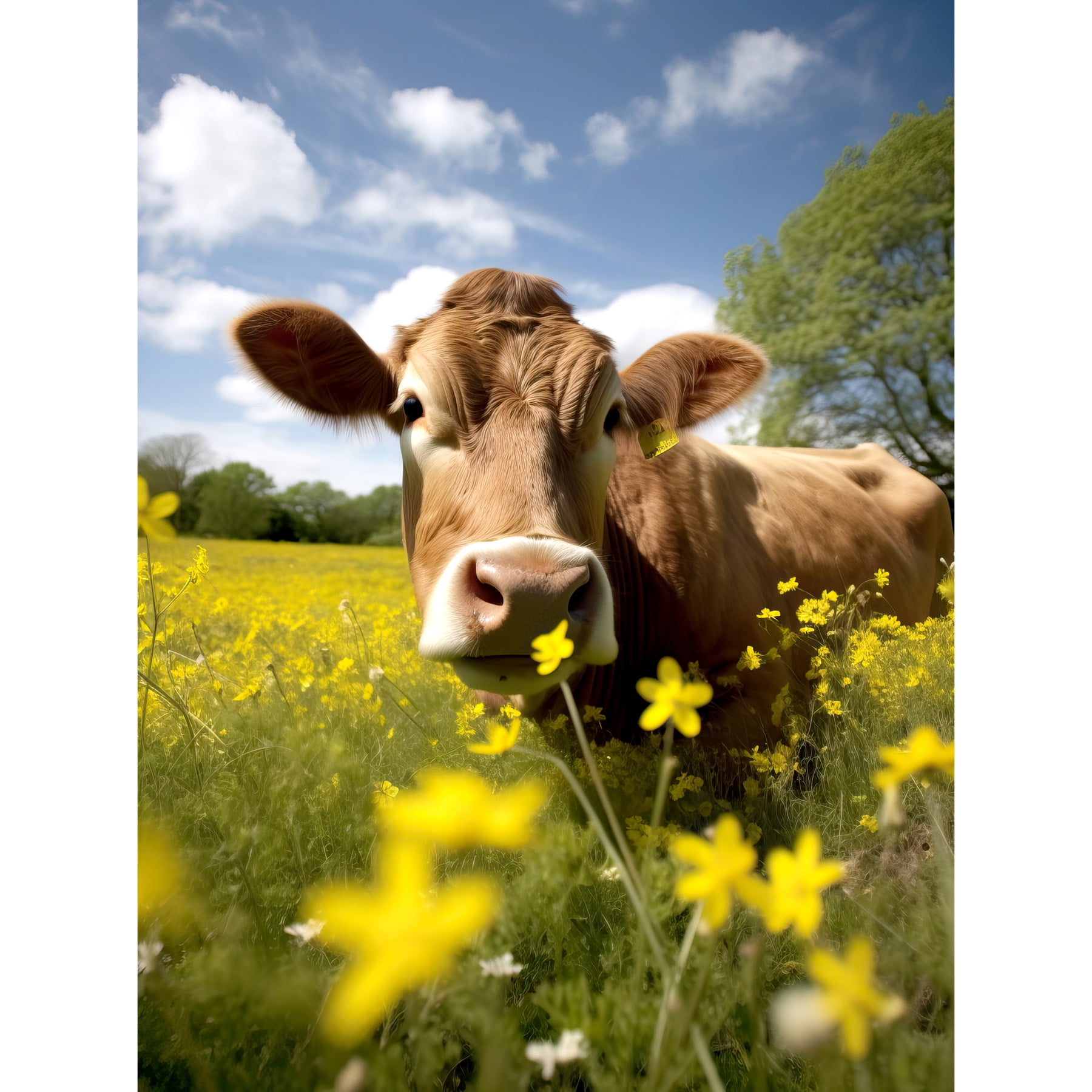Buttercup the Cow Photo Meadow Flowers Photograph Countryside Animal ...