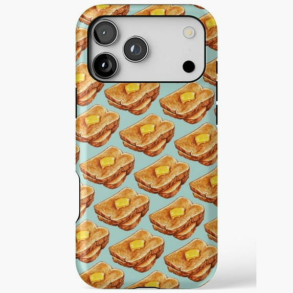 Buttered Toast Breakfast Pattern Artwork Phone Case Compatible iPhone ...