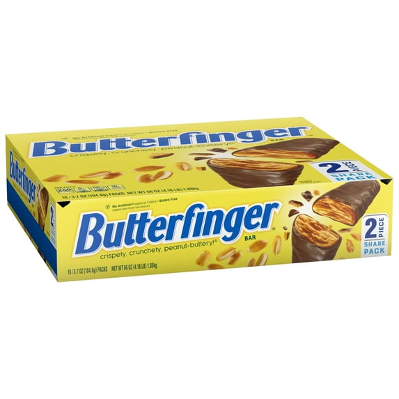 Butterfinger, Bulk 18 Count, ESF27 Chocolatey, Peanut-Buttery ...