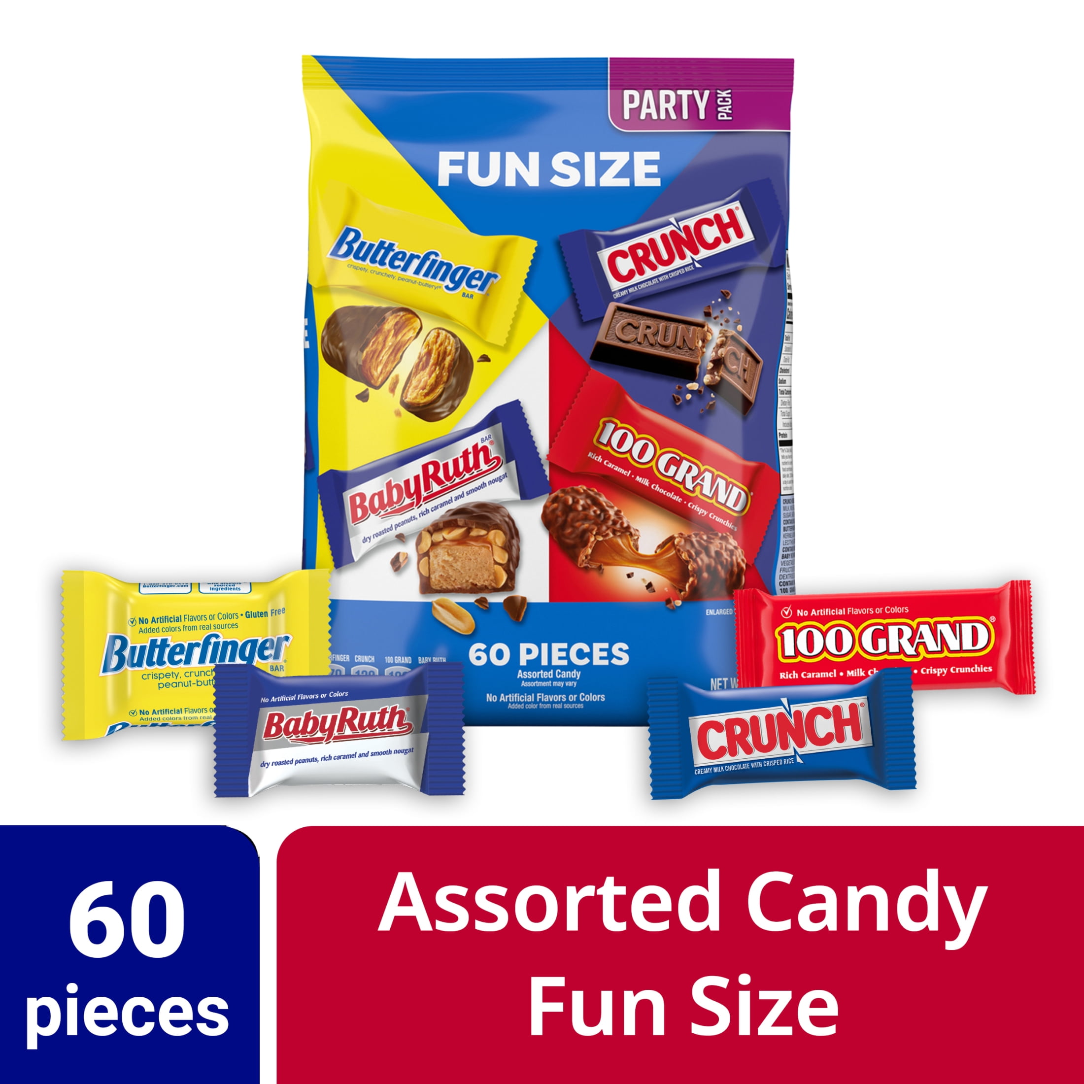 Assorted Brands Chocolate Candy Bars Bulk 60 Pack Fun Size Includes ...