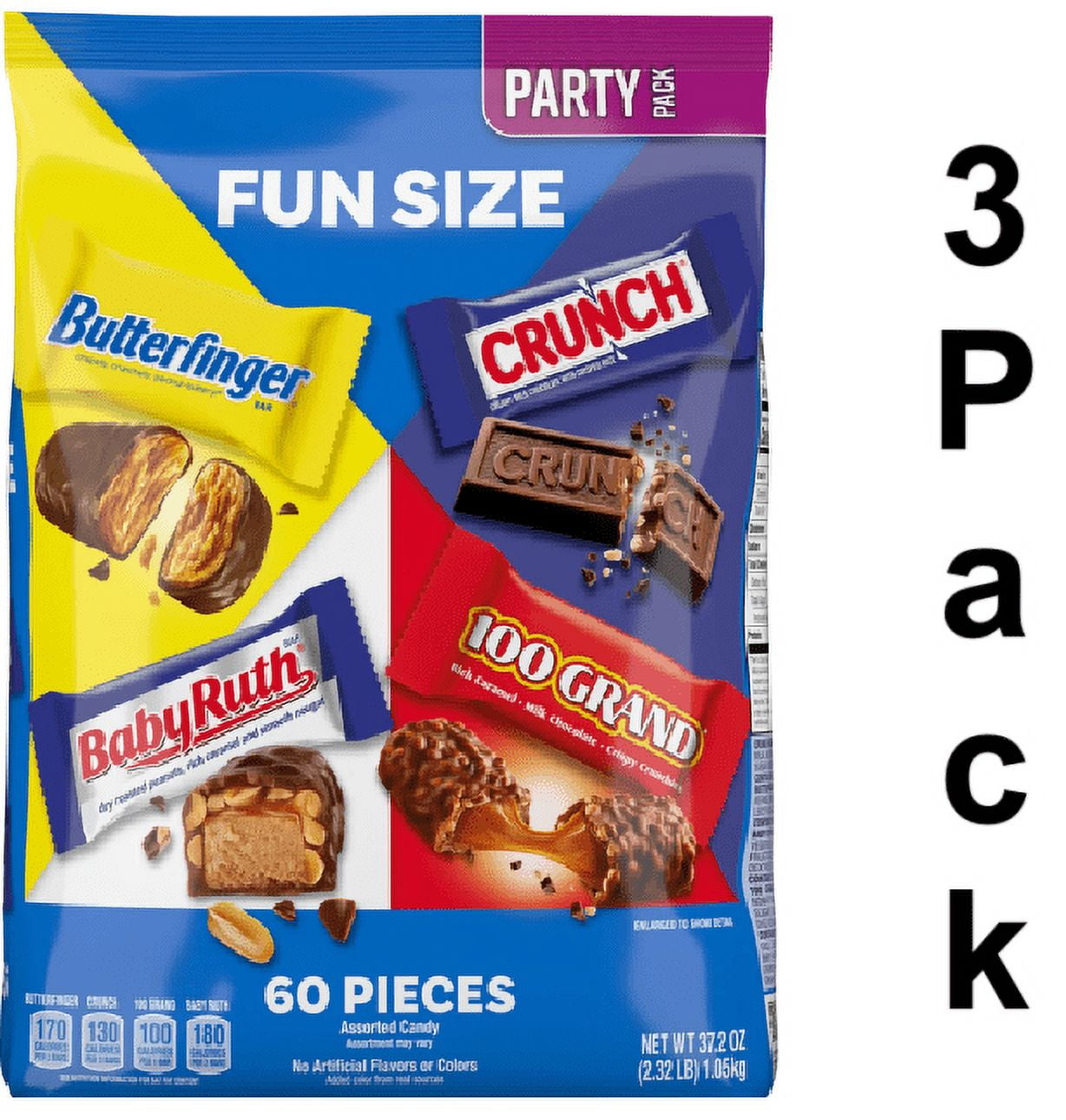 Butterfinger, CRUNCH, Baby Ruth and 100 Grand, Fun Size Candy Bars, 37. ...