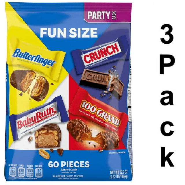 Butterfinger, CRUNCH, Baby Ruth and 100 Grand, Fun Size Candy Bars, 37. ...