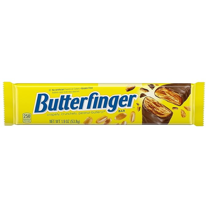 Butterfinger Chocolate Single Candy Bars, 1.9 Ounce ( Pack of 2 ...