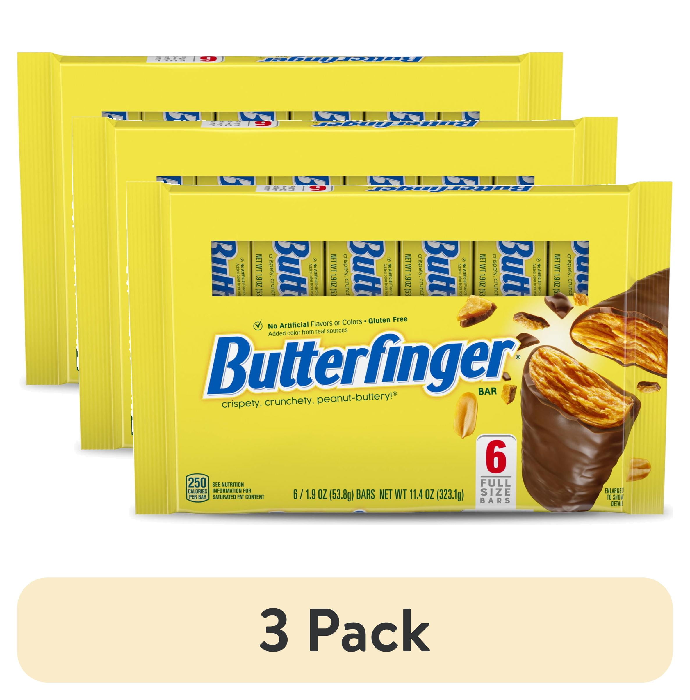 (3 pack) Butterfinger, Chocolatey, Peanut-Buttery, Full Size Candy Bars ...