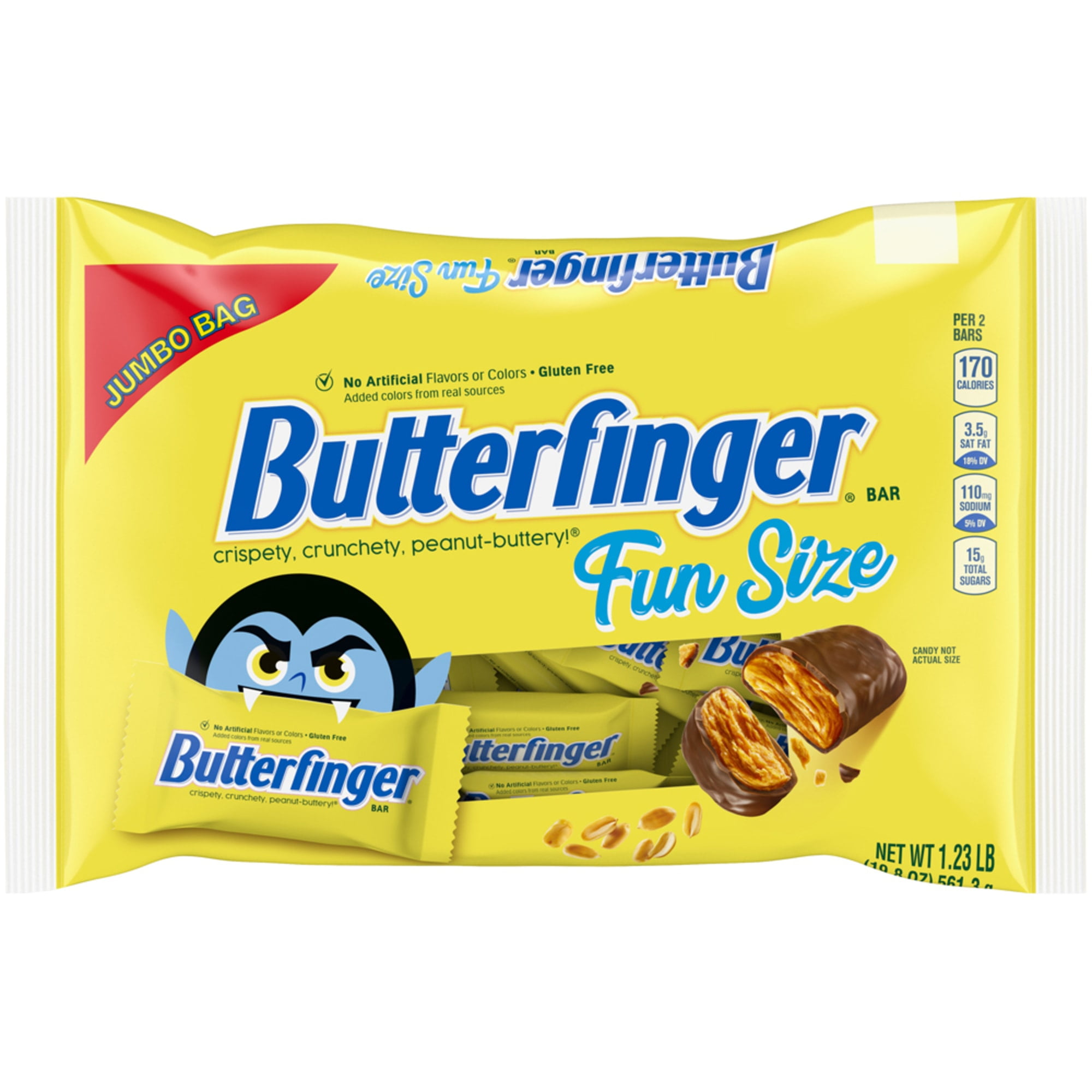 Butterfinger Fun Size Candy Bars, Halloween Bulk Bag, Individually ...