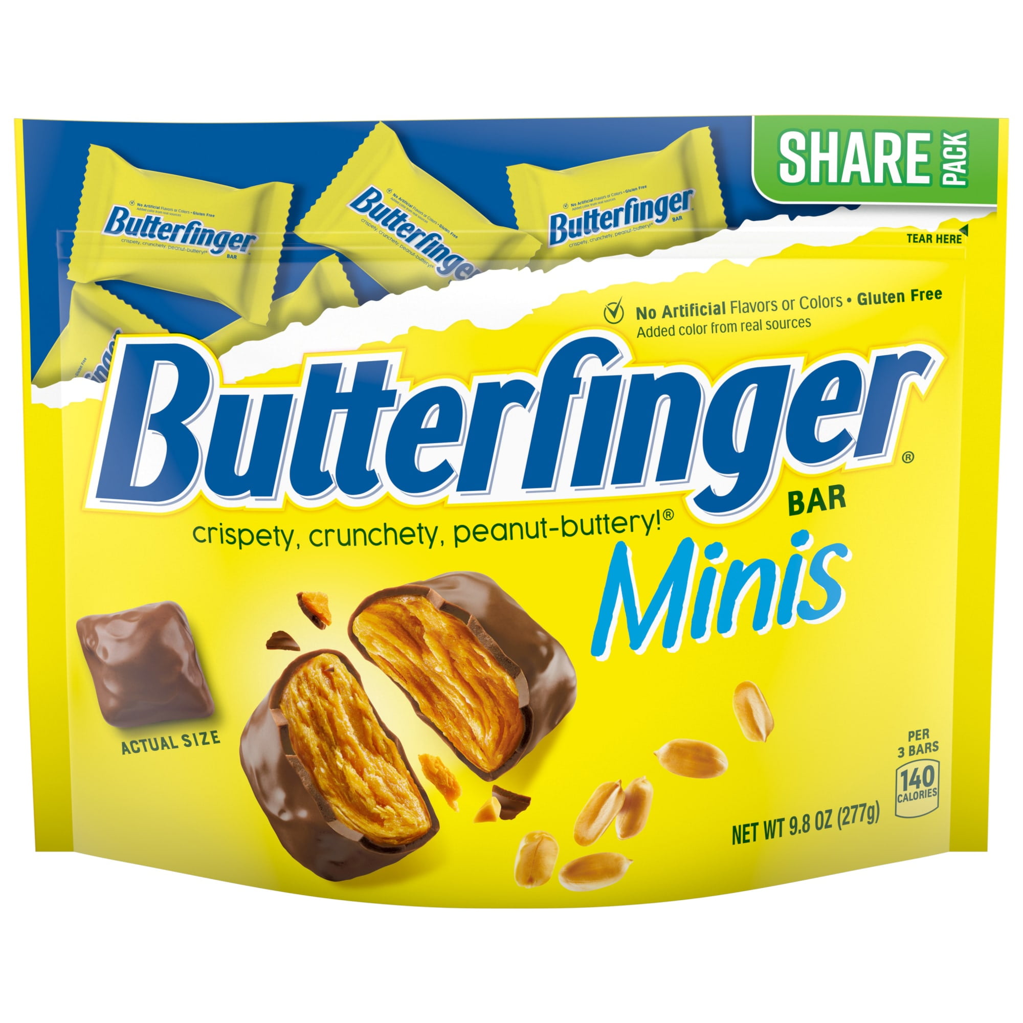 Butterfinger, Chocolatey, Peanut-Buttery, Minis Bars, Resealable Share ...