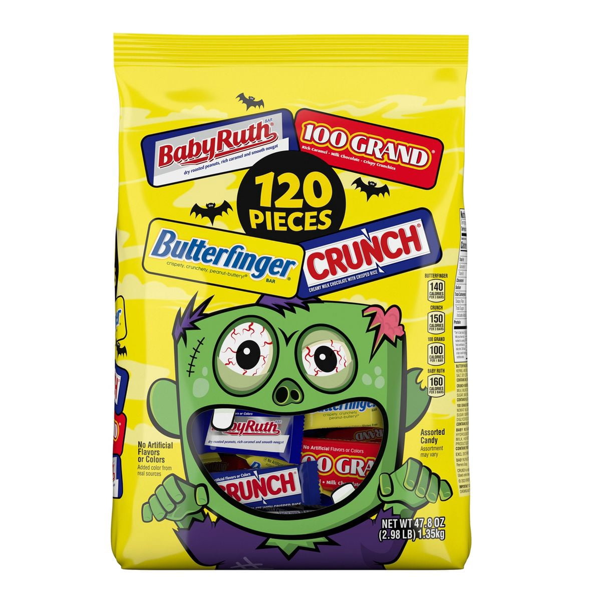 Butterfinger, Crunch, Baby Ruth, 100 Grand - 47.8oz/120ct - Walmart.com