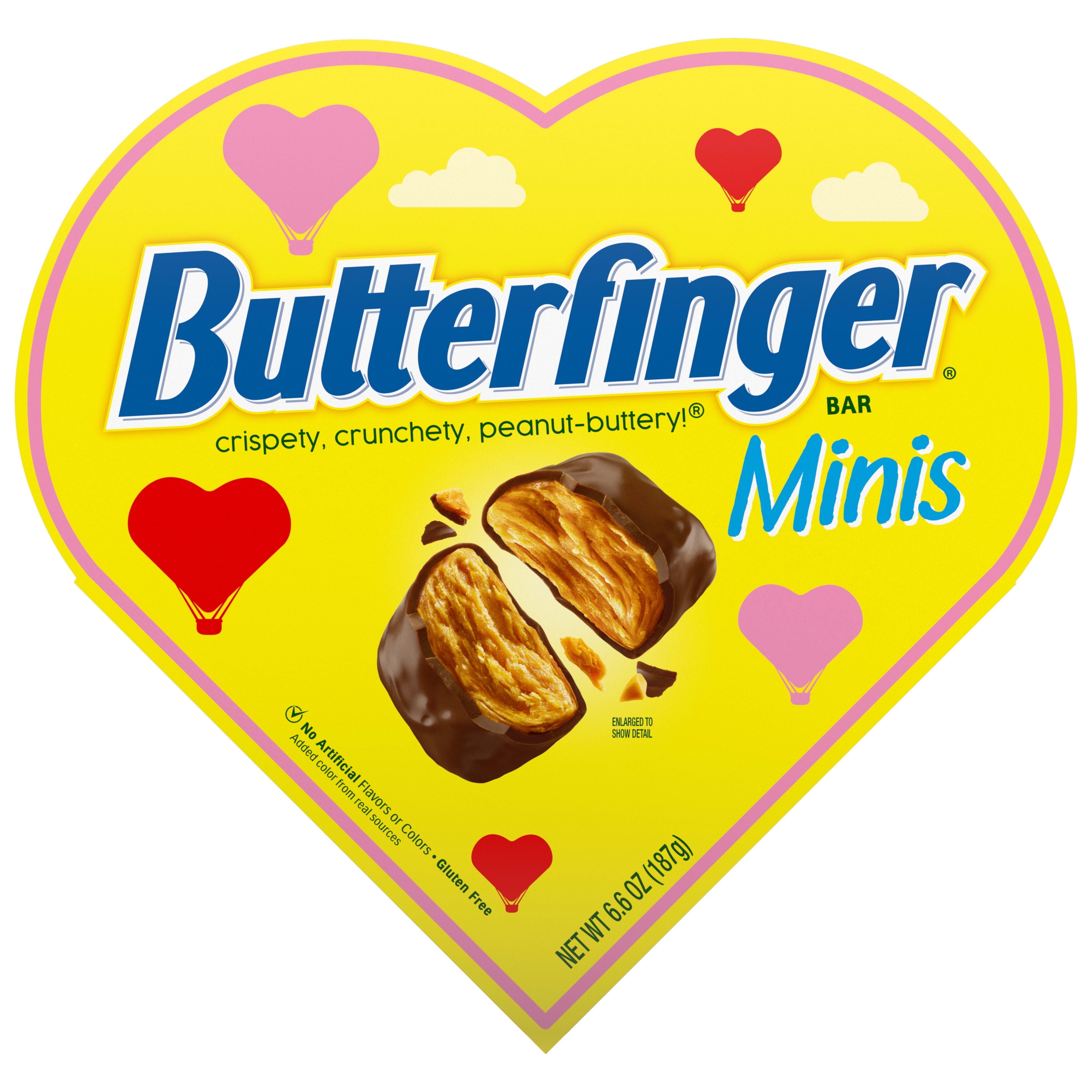 Butterfinger Minis Heart Box, Peanut-Buttery Chocolatey, Valentine's ...