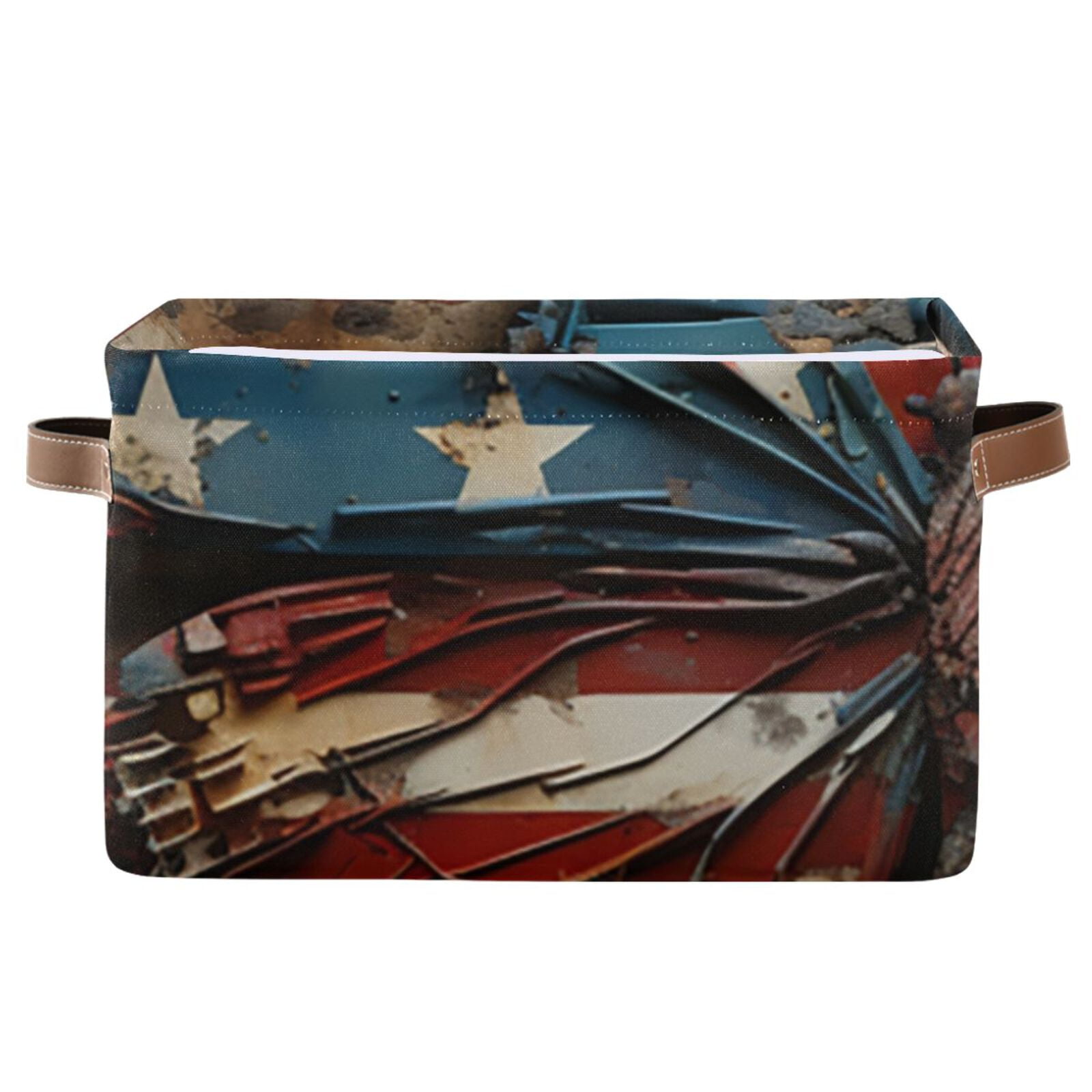 Butterflies American Flag Storage Bins Baskets With Handles Storage Box ...