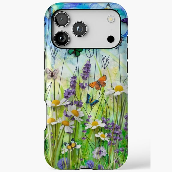 Butterflies And Wildflowers Collage iPhone Case 17 11 12 13 14 15 16 ...