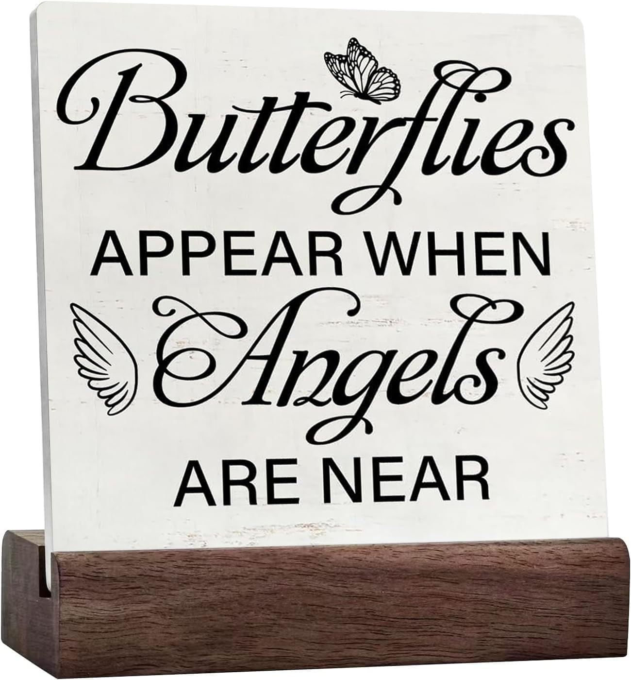 Butterflies Appear When Angels Are Near Sign Wood Desk Sign Decor ...