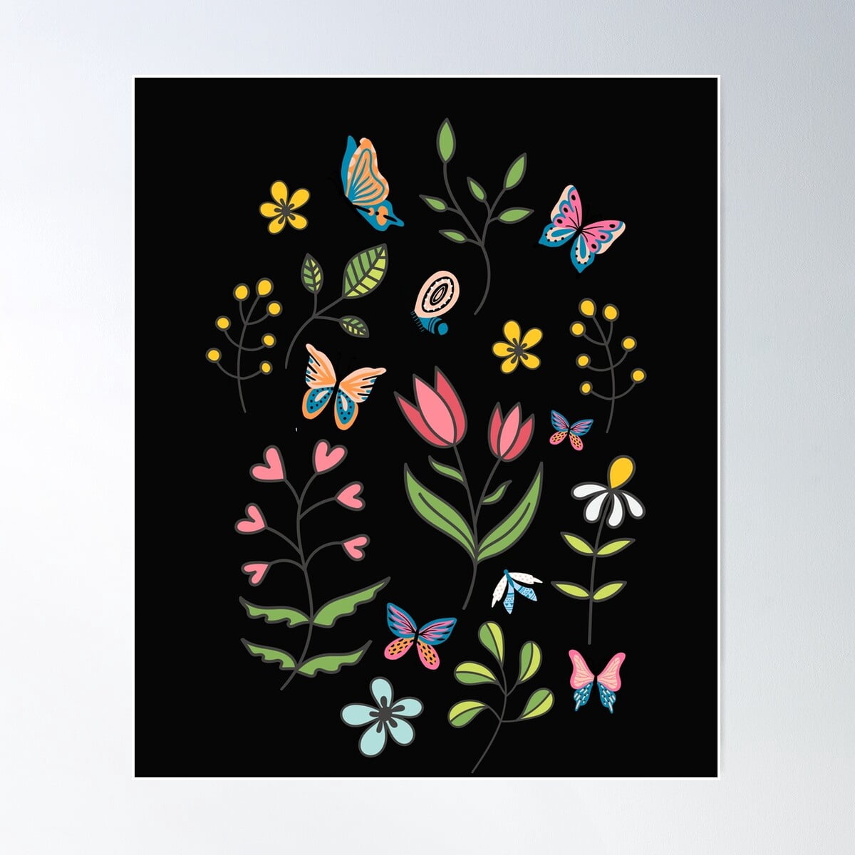 Butterflies Butterfly Lover Nature Cottagecore Aesthetic Poster Wall ...