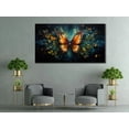 Butterflies Colorful Art Abstract Dark Wall Art Home Decor Vintage Gift ...