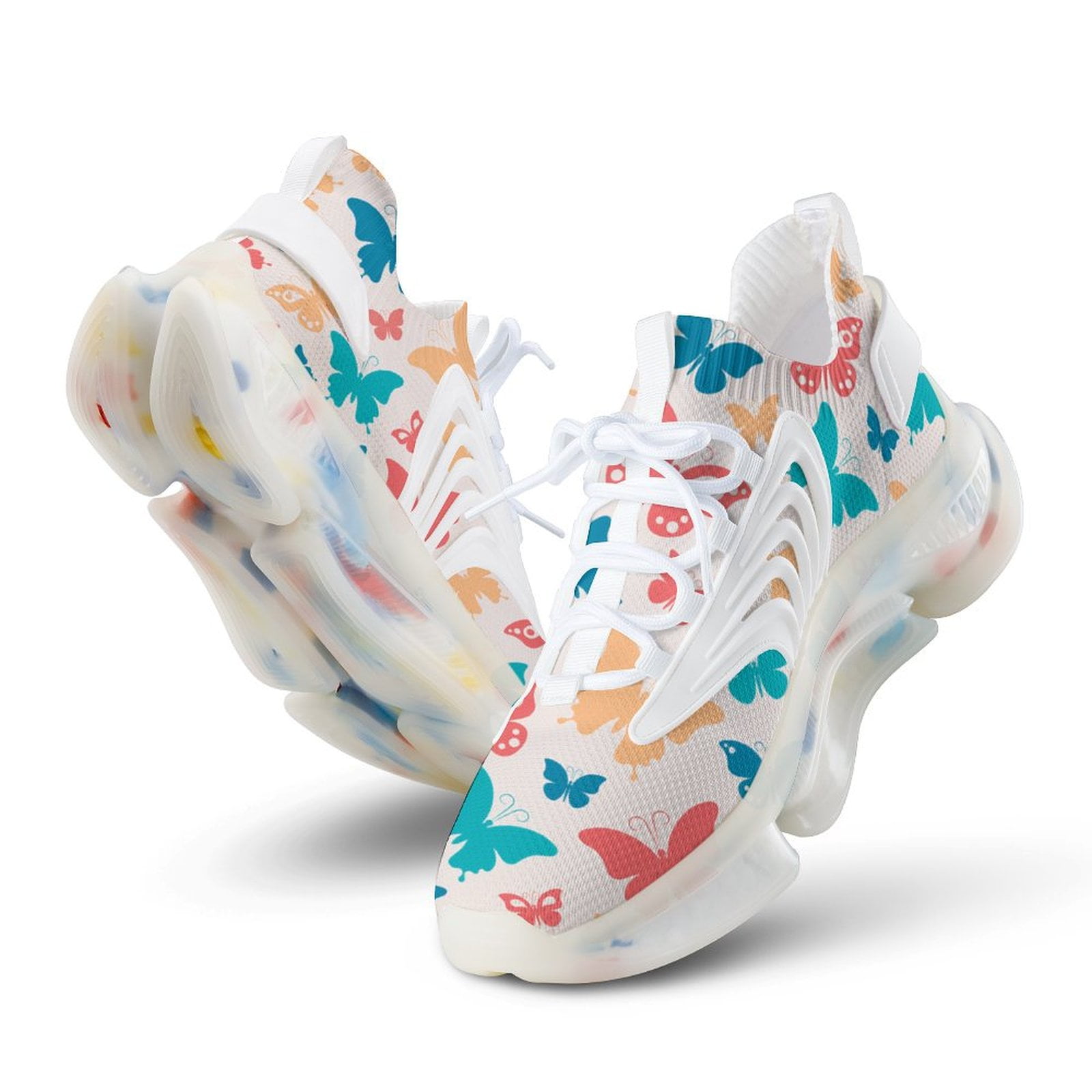 Butterflies, Colorful Walking Shoes for Men Woman Lightweight Tennis ...