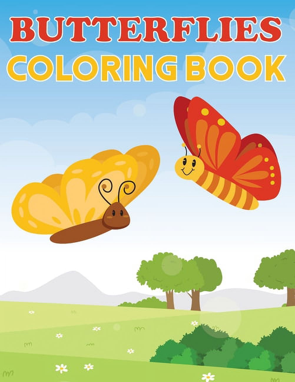 Butterflies Coloring Book: Butterflies, Beautiful & Fun Color Pages For ...