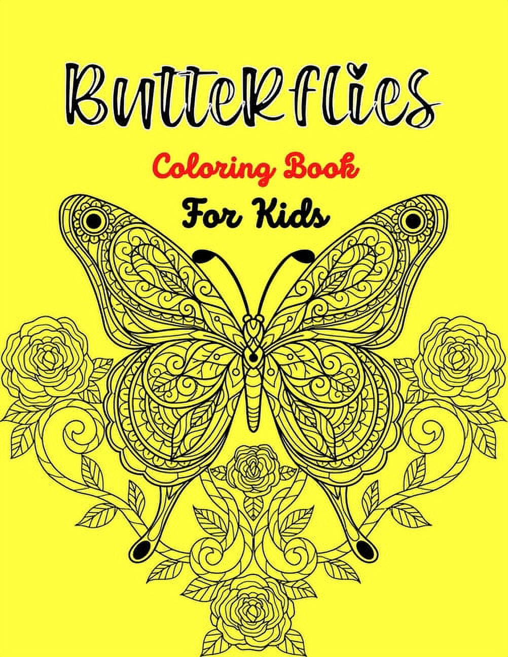Butterflies Coloring Book For Kids: 45+ Unique Butterfly Designs ...