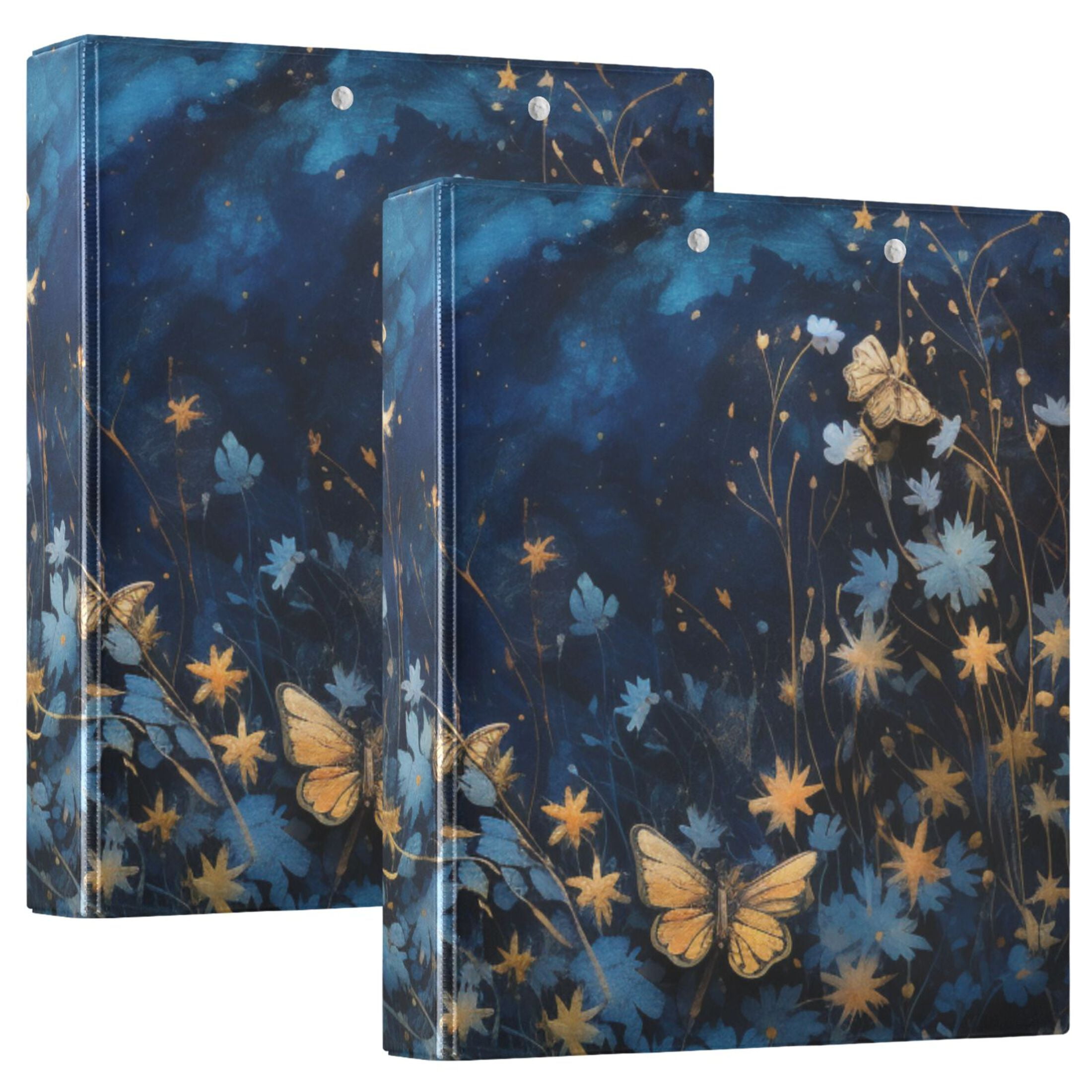 Butterflies Flowers Clouds 3 Ring Binders 1.5 inch Hardcover File ...