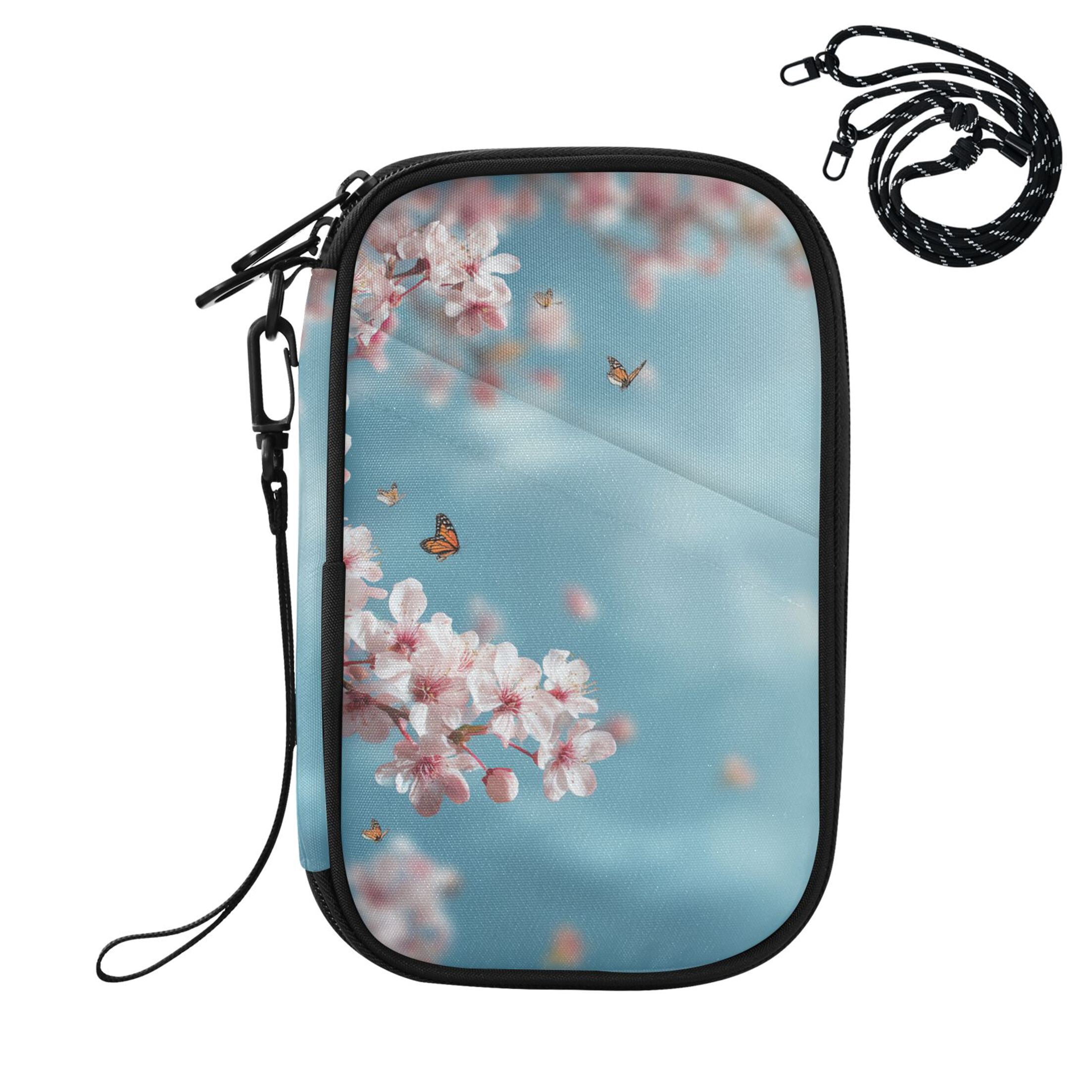 Butterflies Fluttering Among Cherry Blossom Passport Holder Travel ...