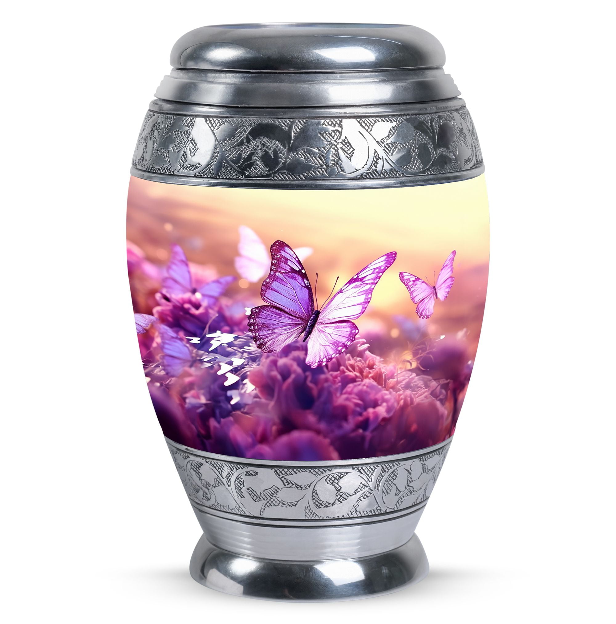 Butterflies Fly Sunset Meadow - Human Cremation Urns - Urn For Ashes ...