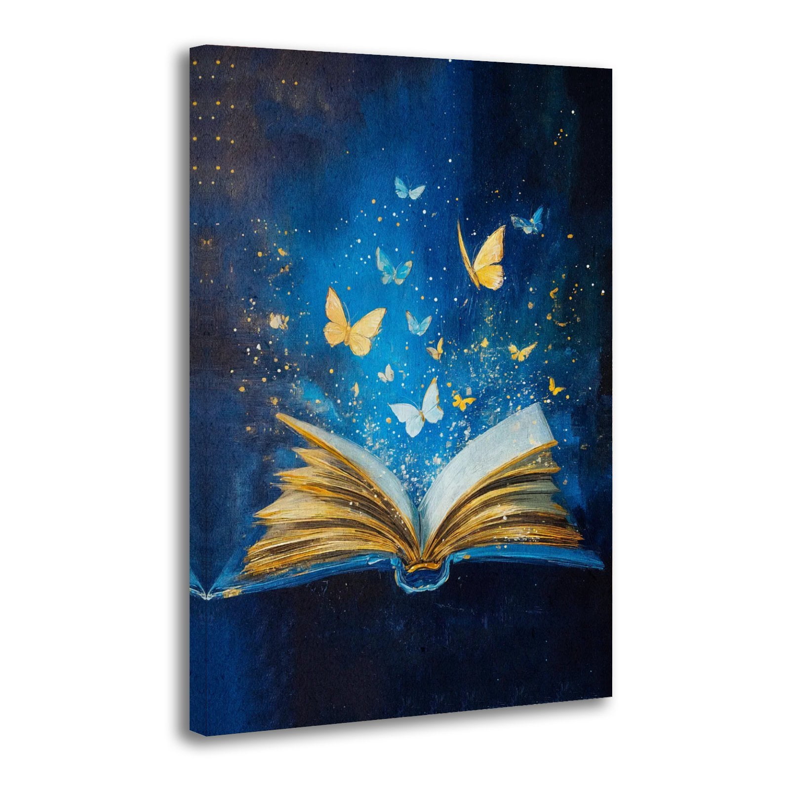 Butterflies Flying Out of Books Poster Cool Artworks Painting Wall Art ...