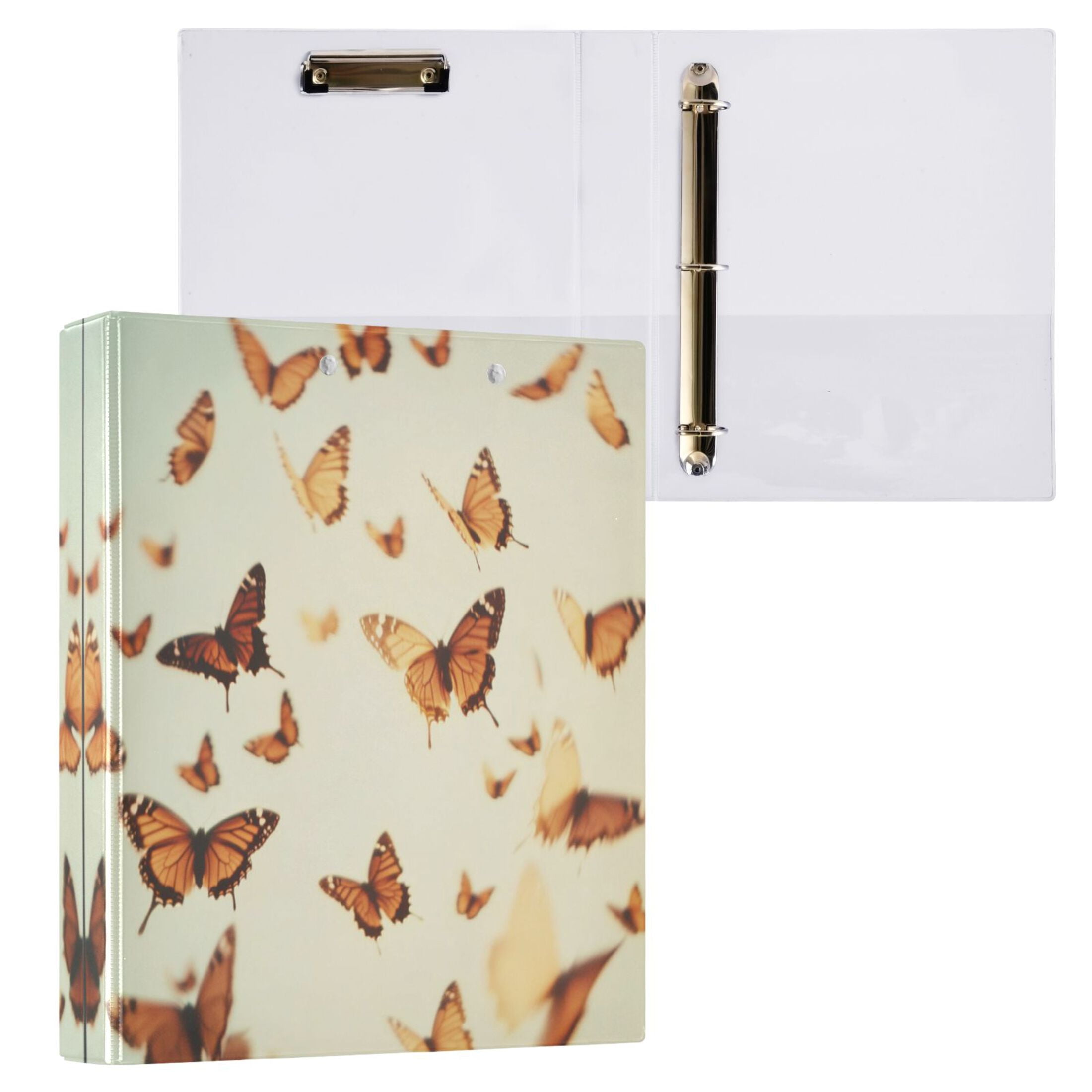 Butterflies Flying in The Air 3 Ring Hardcover Binders 1.5in Round ...