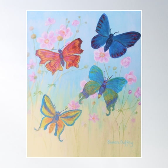 Butterflies For Lilly- Vintage Wall Arttrendy Retro Print Room Decor ...