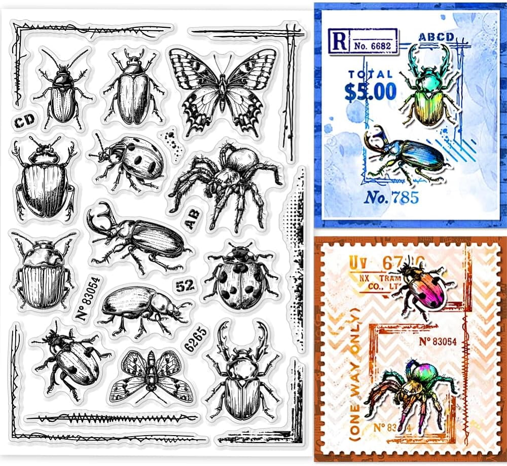 Butterflies Hexapoda Ladybug Insects Clear Stamps for Cards Making ...
