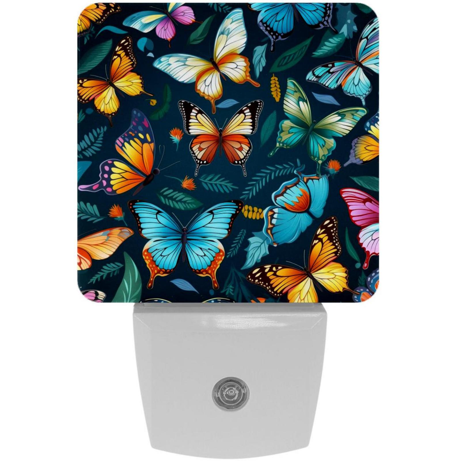 Butterflies LED Square Night Light - Small and Bright Square-shaped LED ...