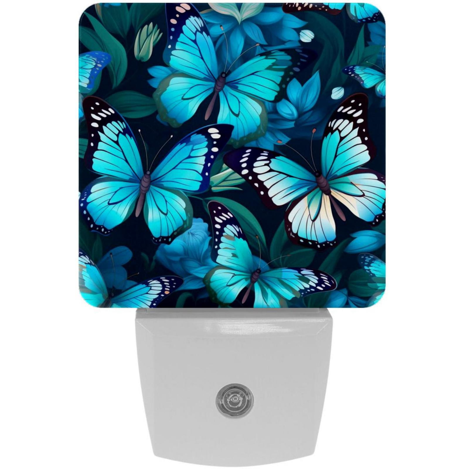 Butterflies LED Square Night Lights - Modern and Versatile Plug-in ...